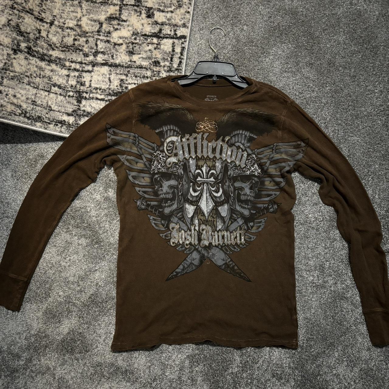 rare vintage affliction shirt large - Depop