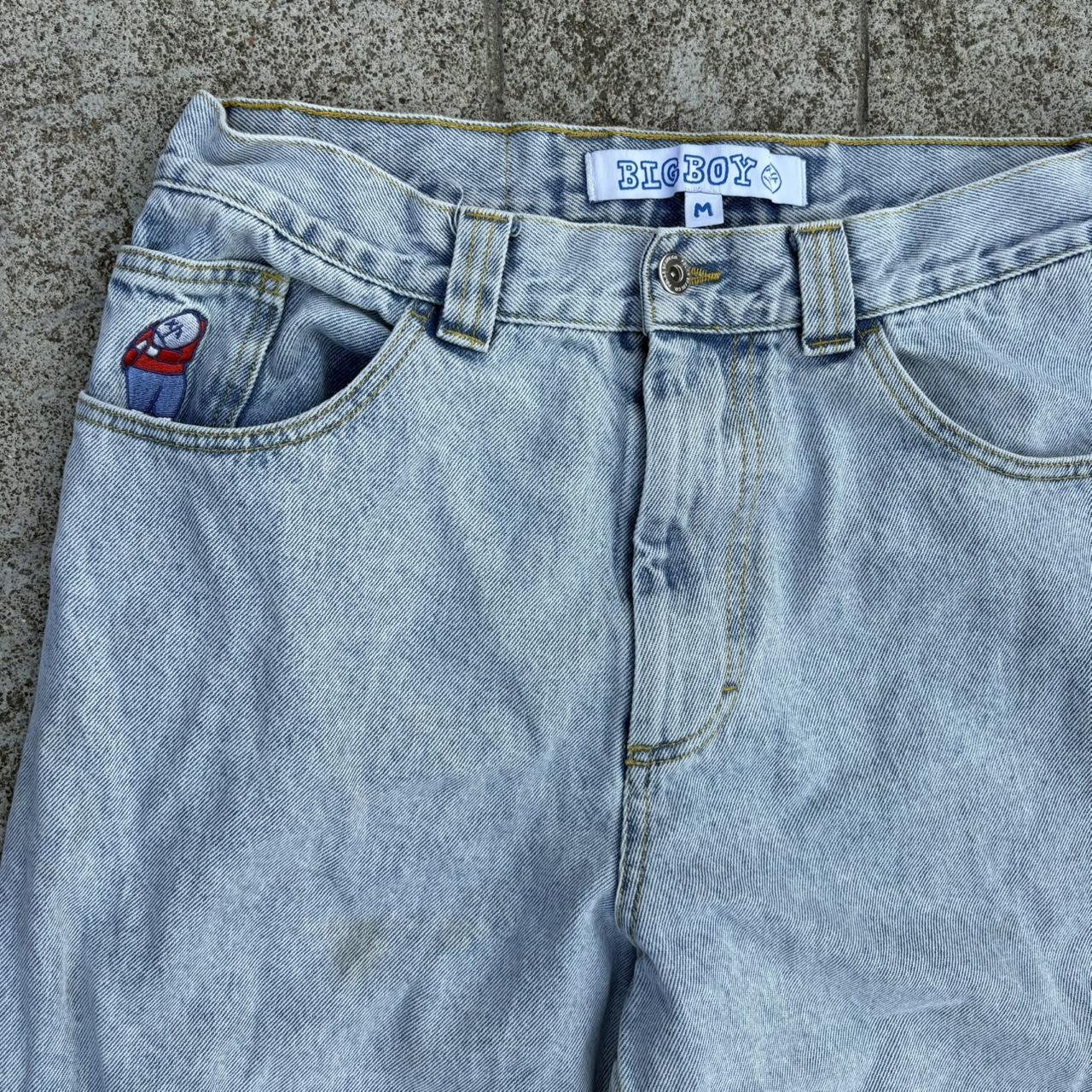Baggy blue big boy jeans 32 x 30 Cut at the... | Depop