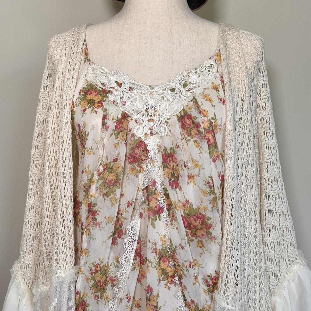 Axes Femme Orange Red Florals Camisole Dress size -... | Depop