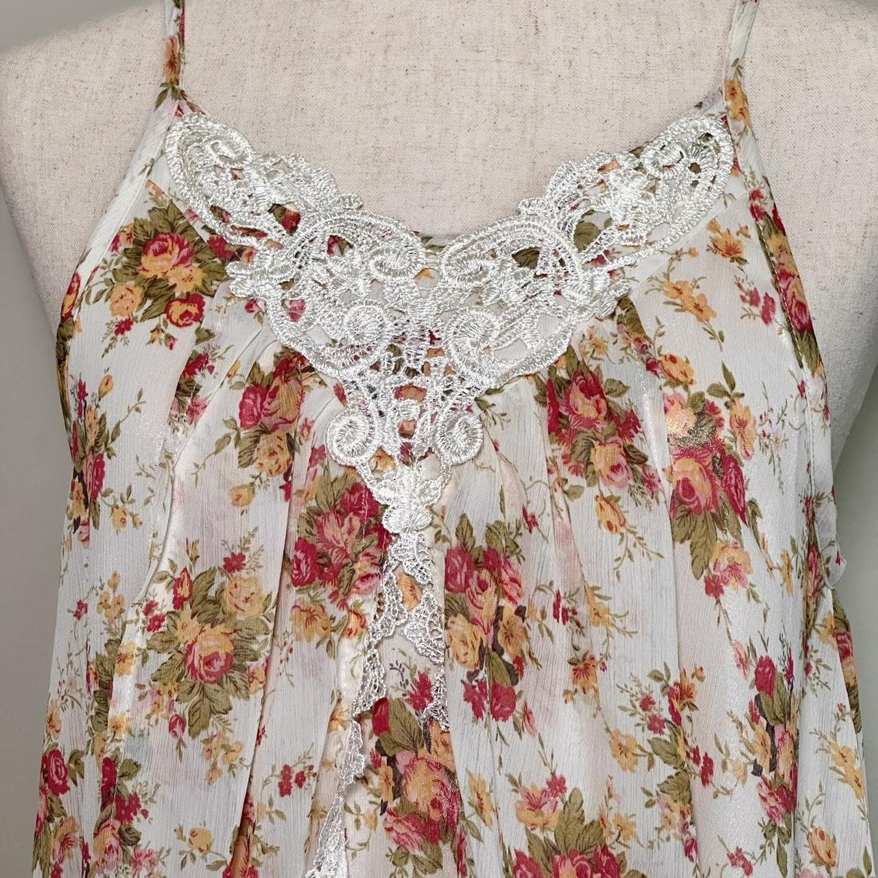 Axes Femme Orange Red Florals Camisole Dress size -... | Depop