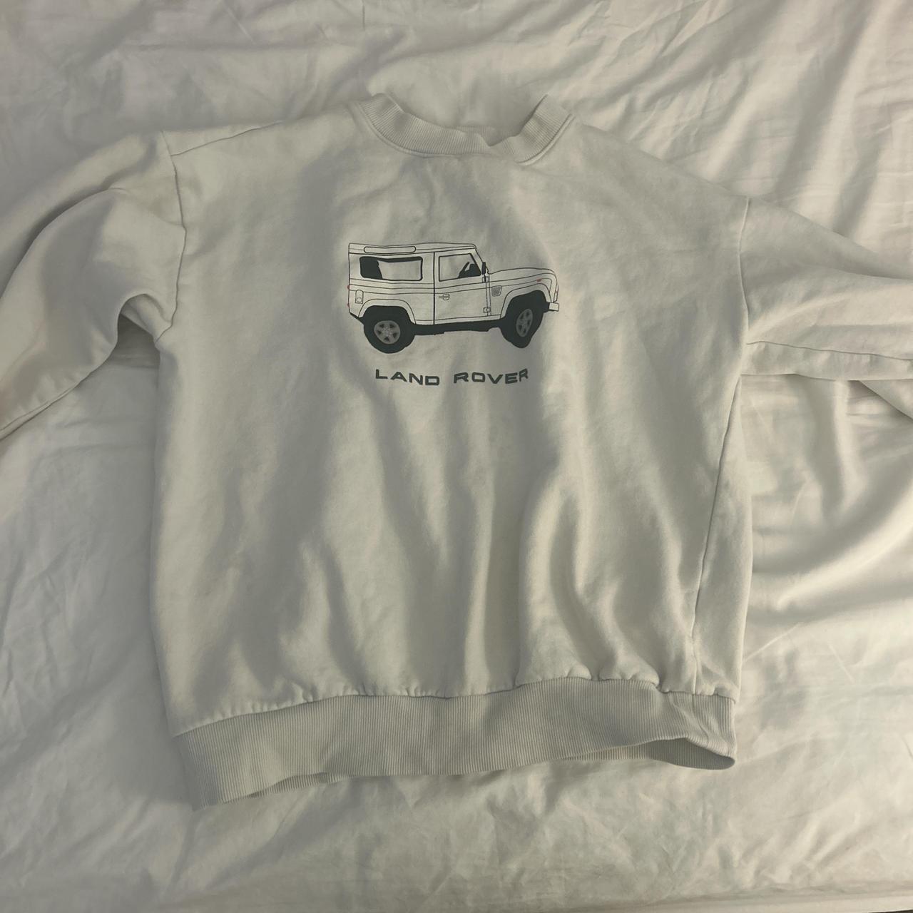 Cream PacSun Land Rover Crewneck -size S -great... | Depop