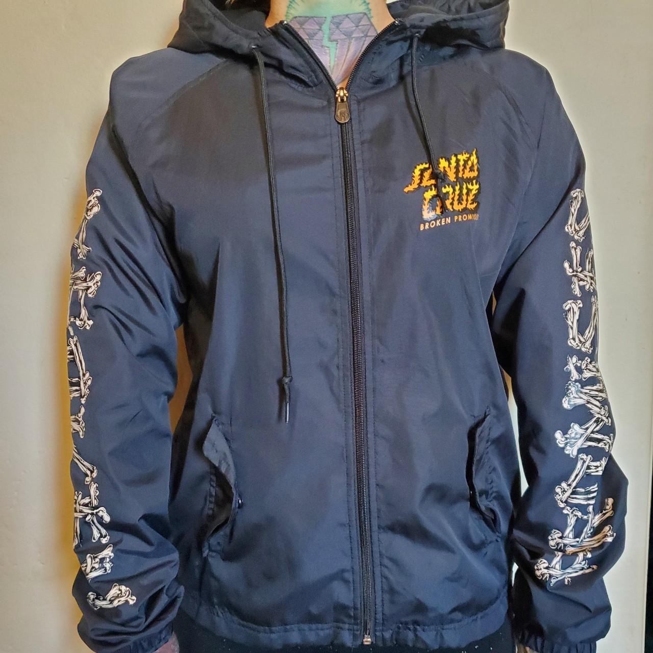 Santa Cruz/Broken Promises wind breaker with hood. I... - Depop