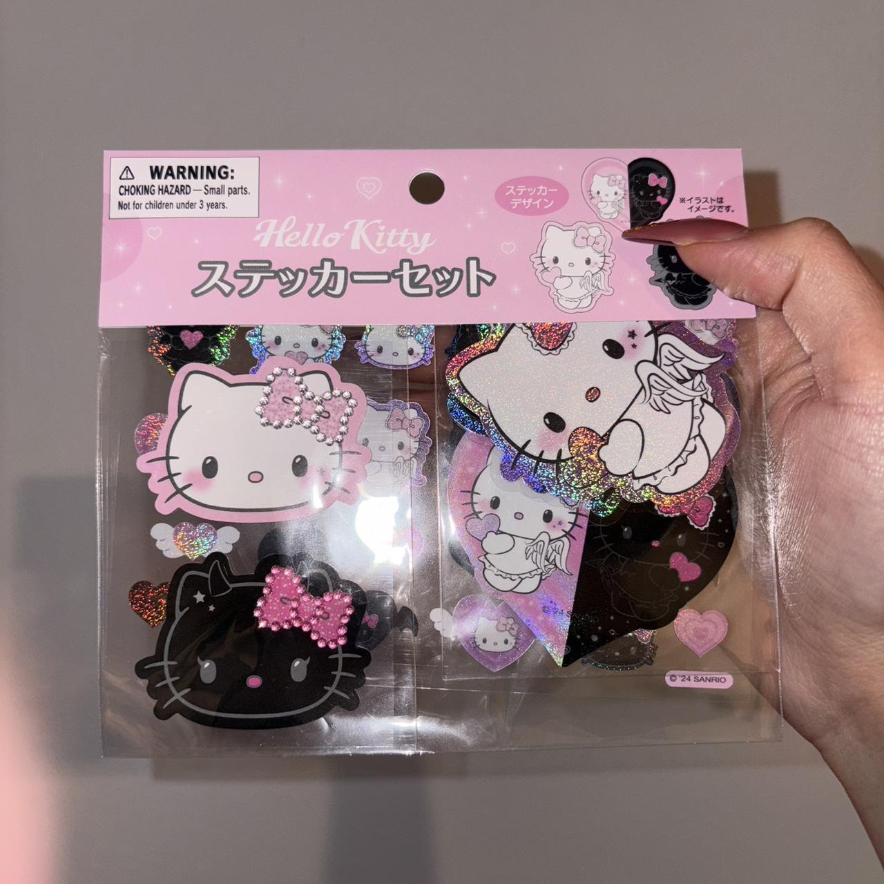 Hello Kitty Rare Angel and Devil bedazzled stickers... - Depop