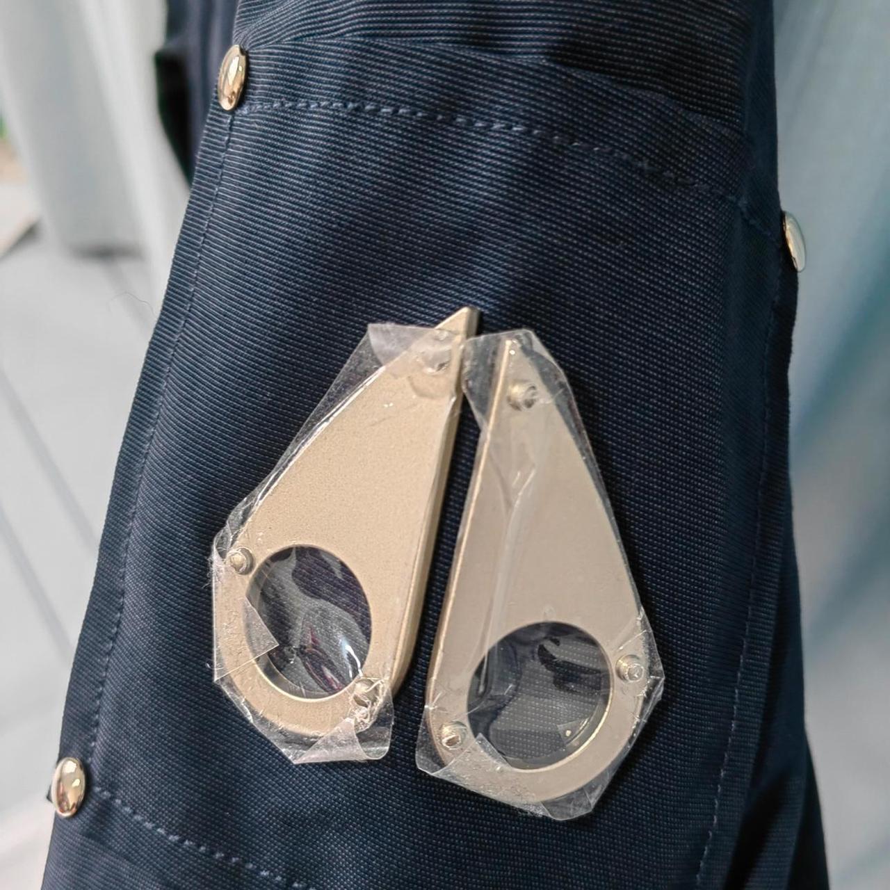 Navy Moose Knuckle Jacket with black fur hood - Depop