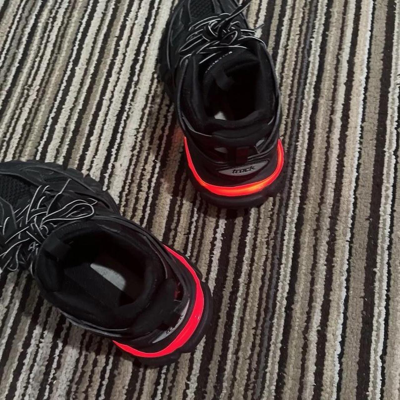 Black led balenciaga track runners - Depop