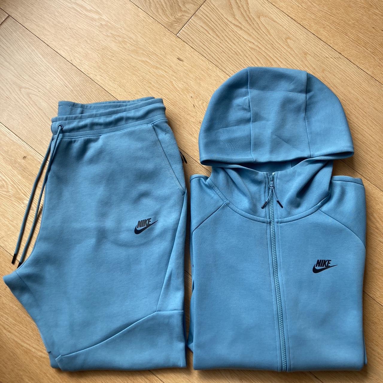 Nike Tech Fleece, Baby Blue / Cerulean Full... - Depop