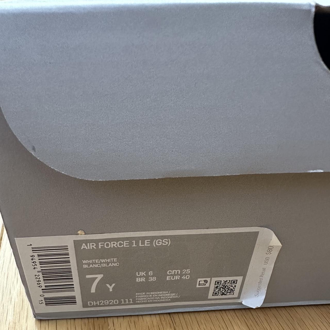 Nike Air Force 1 Size 7Y with shoe box - Depop