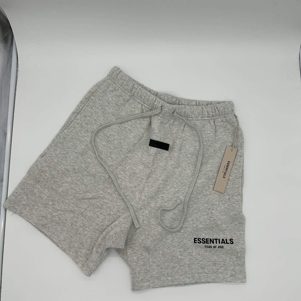 Essentials Shorts Dark Oatmeal (dark grey) Size - Small - Depop