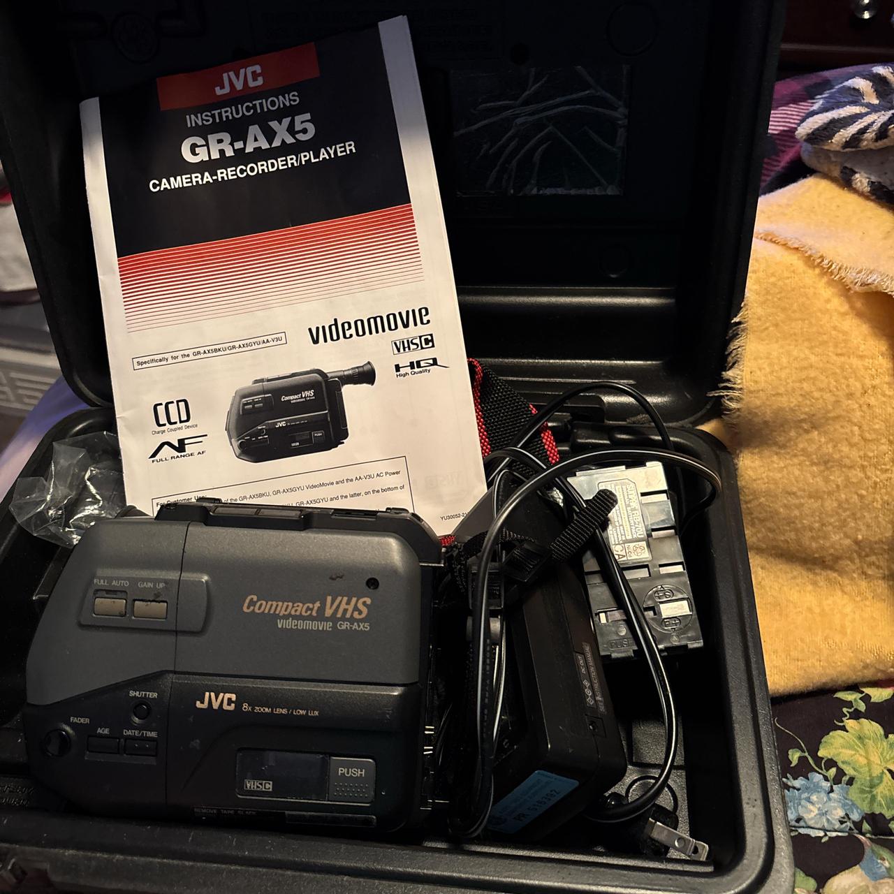 JVC GH-AX5 VHS Camcorder in a case with 2 batteries, - Depop