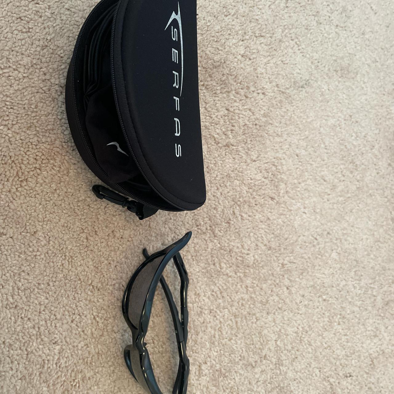 Black Serfas sunglasses with case #sunglasses - Depop