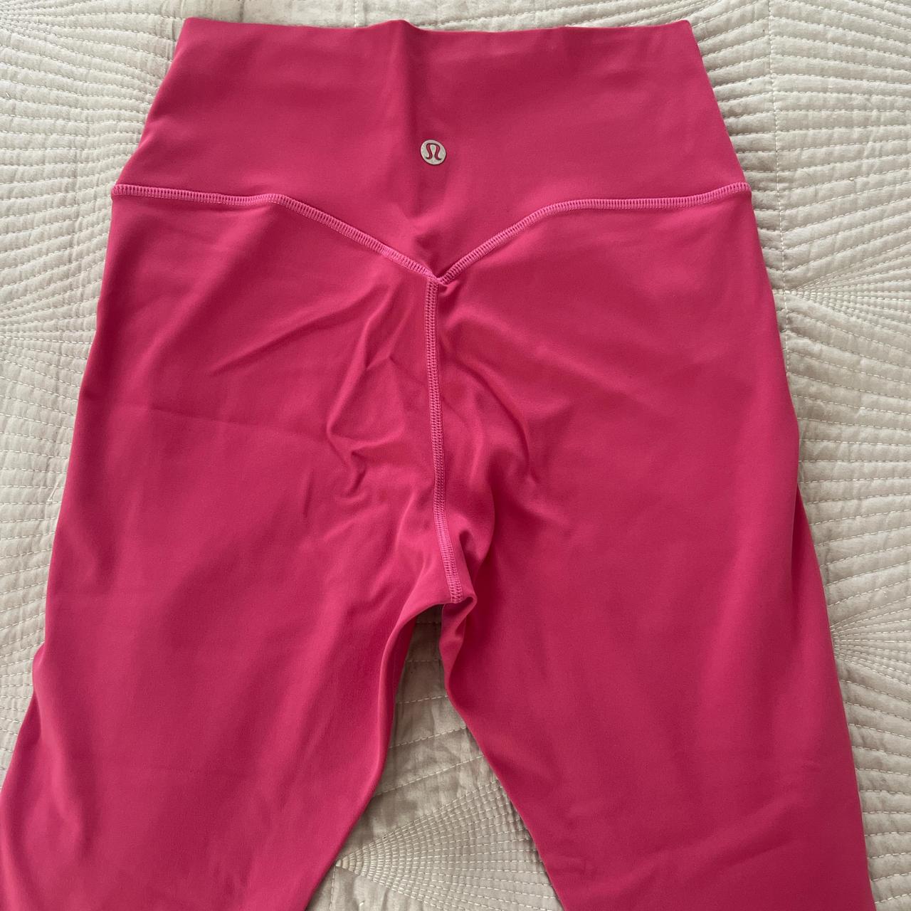 Lululemon pink high rise leggings - Depop