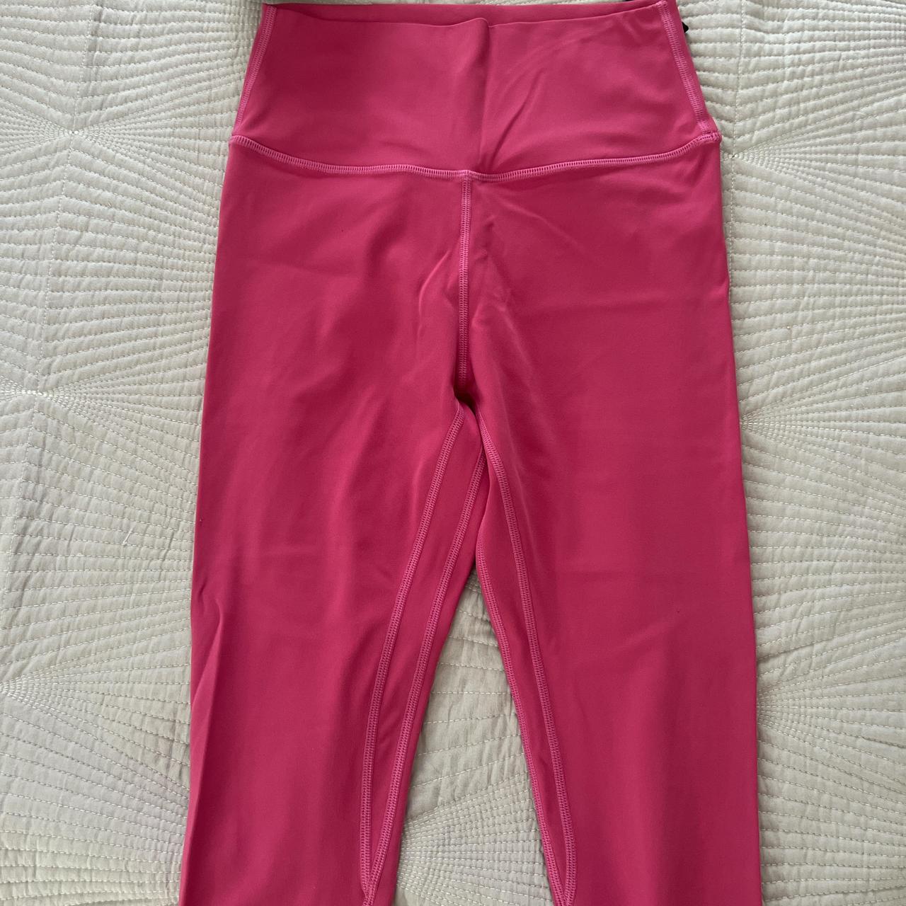 Lululemon pink high rise leggings - Depop