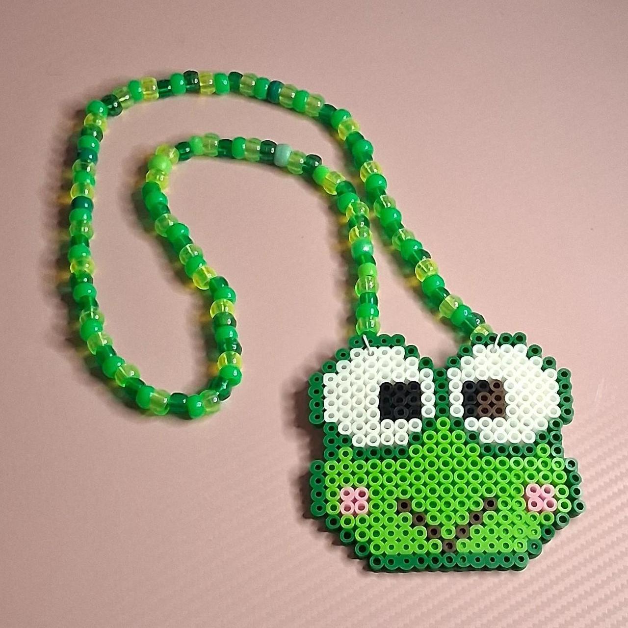Kerropie the frog perler Kandi necklace #Kandi... | Depop