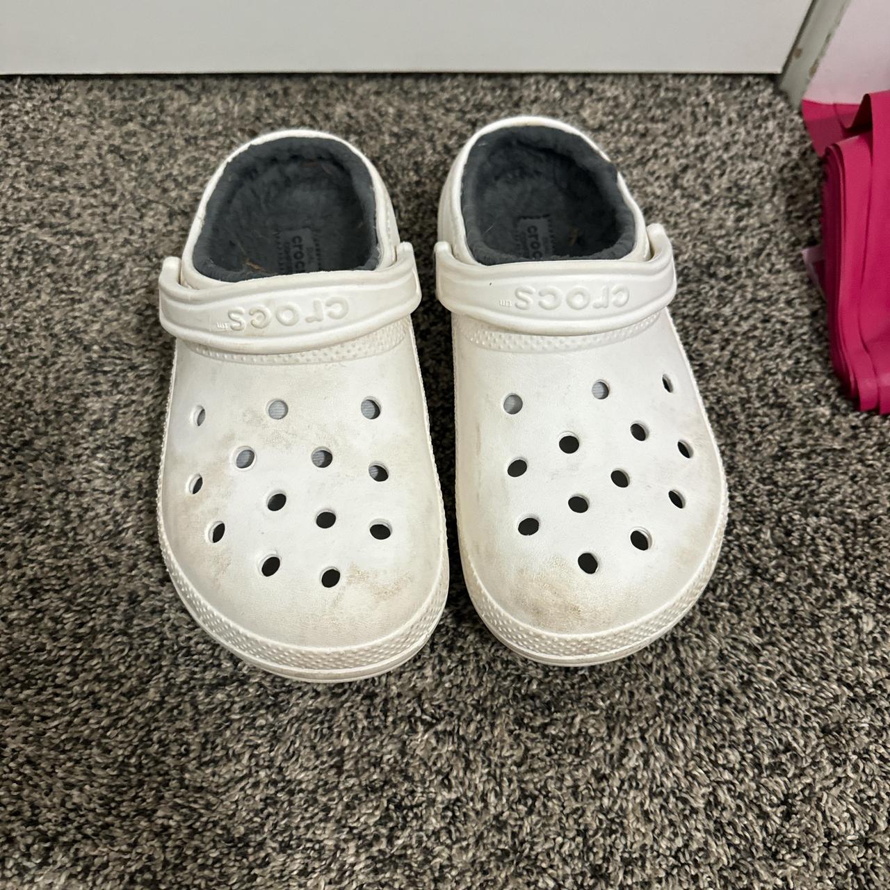 Fluffy crocs - worn - size 7 women’s 5 men - Depop
