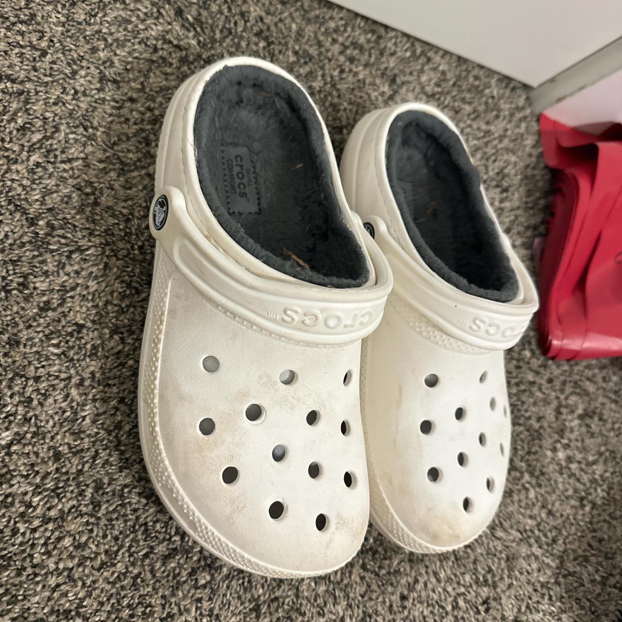 Fluffy crocs - worn - size 7 women’s 5 men - Depop