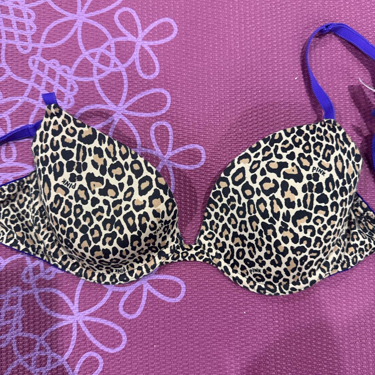 Victoria secret pink Leopard print bra #lingerie 32b | Depop