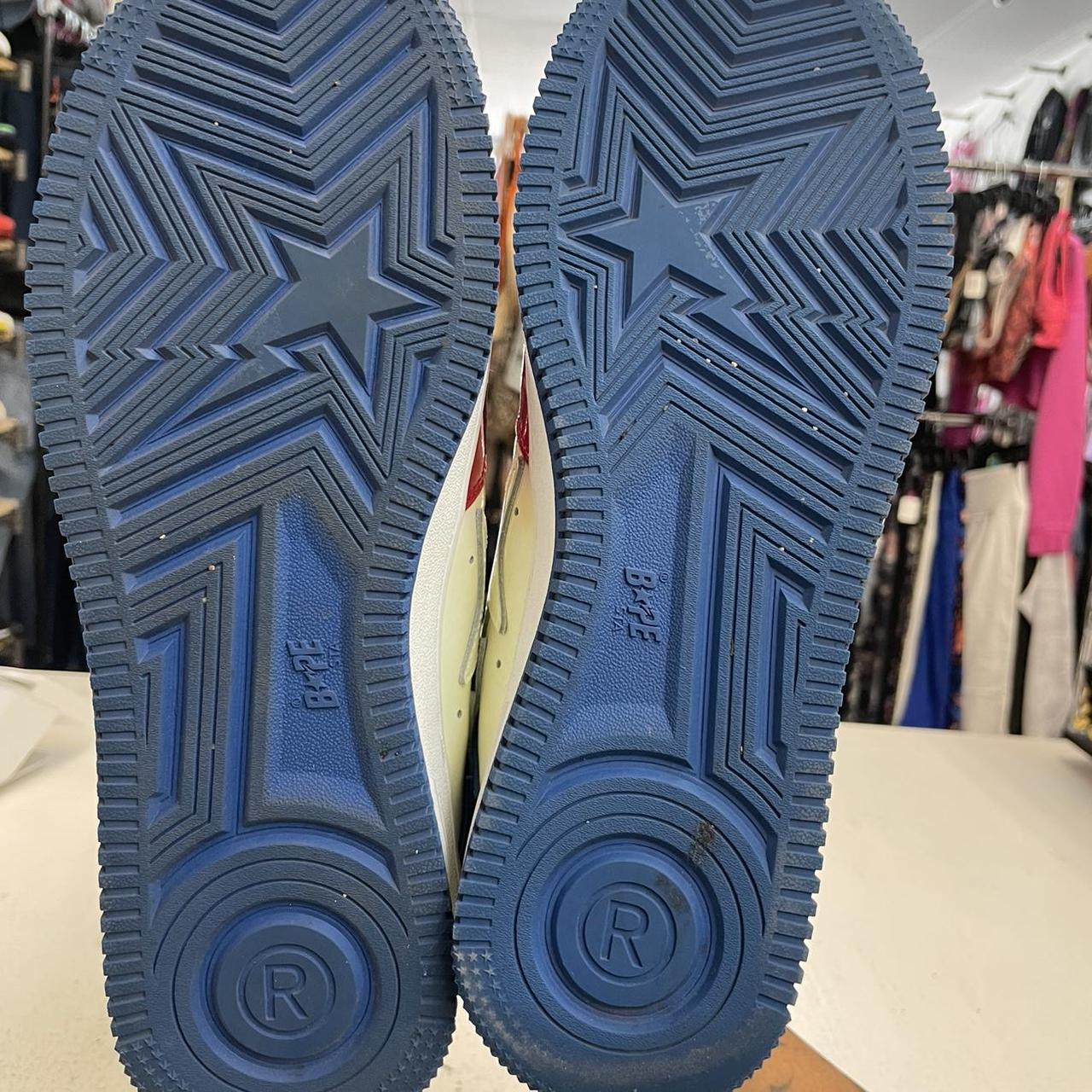 Bapesta ‘France’ Shoes • Size 9.5 •Whites A Bit... - Depop