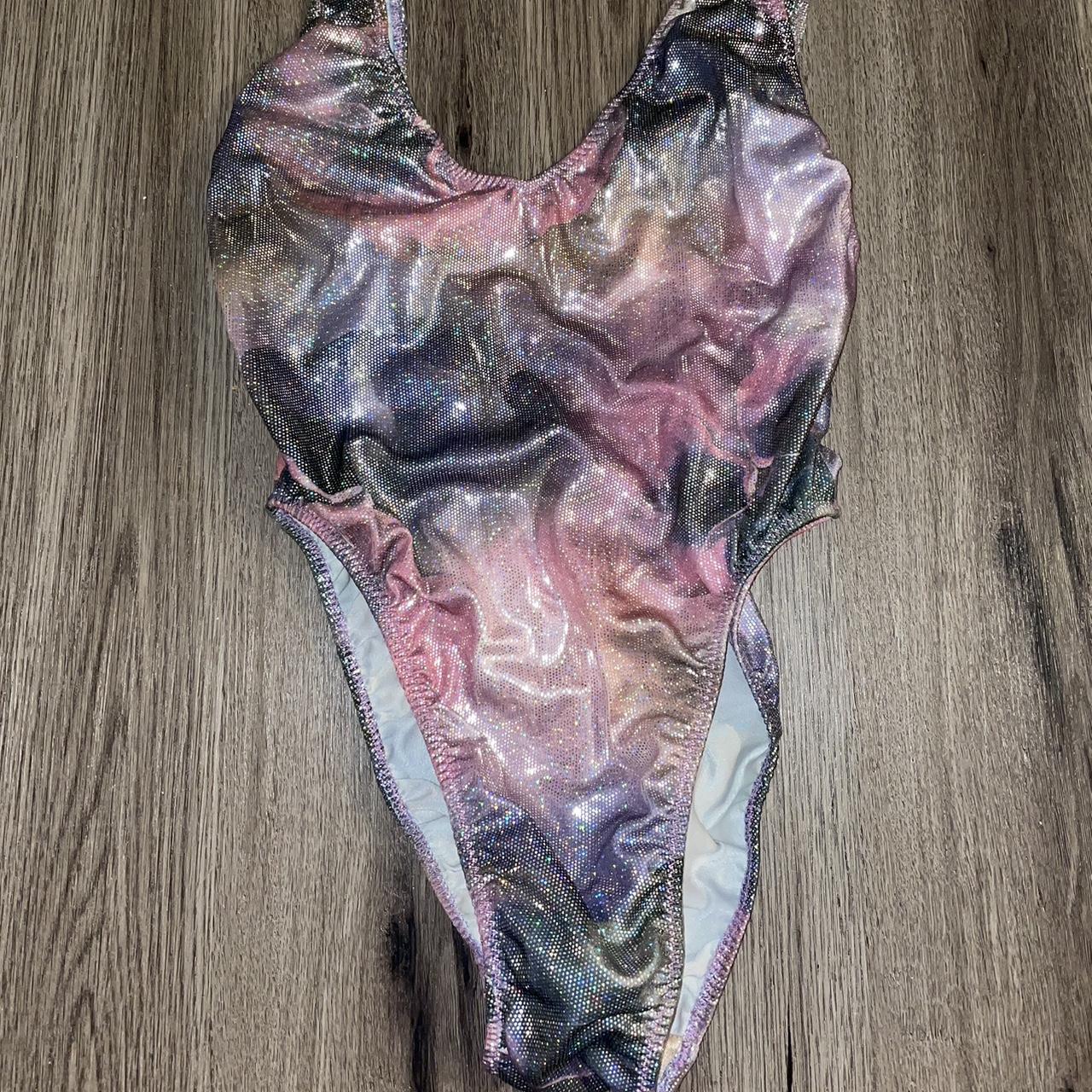 Vintage Ritchie Sparkly One Piece Bathing Suit... - Depop