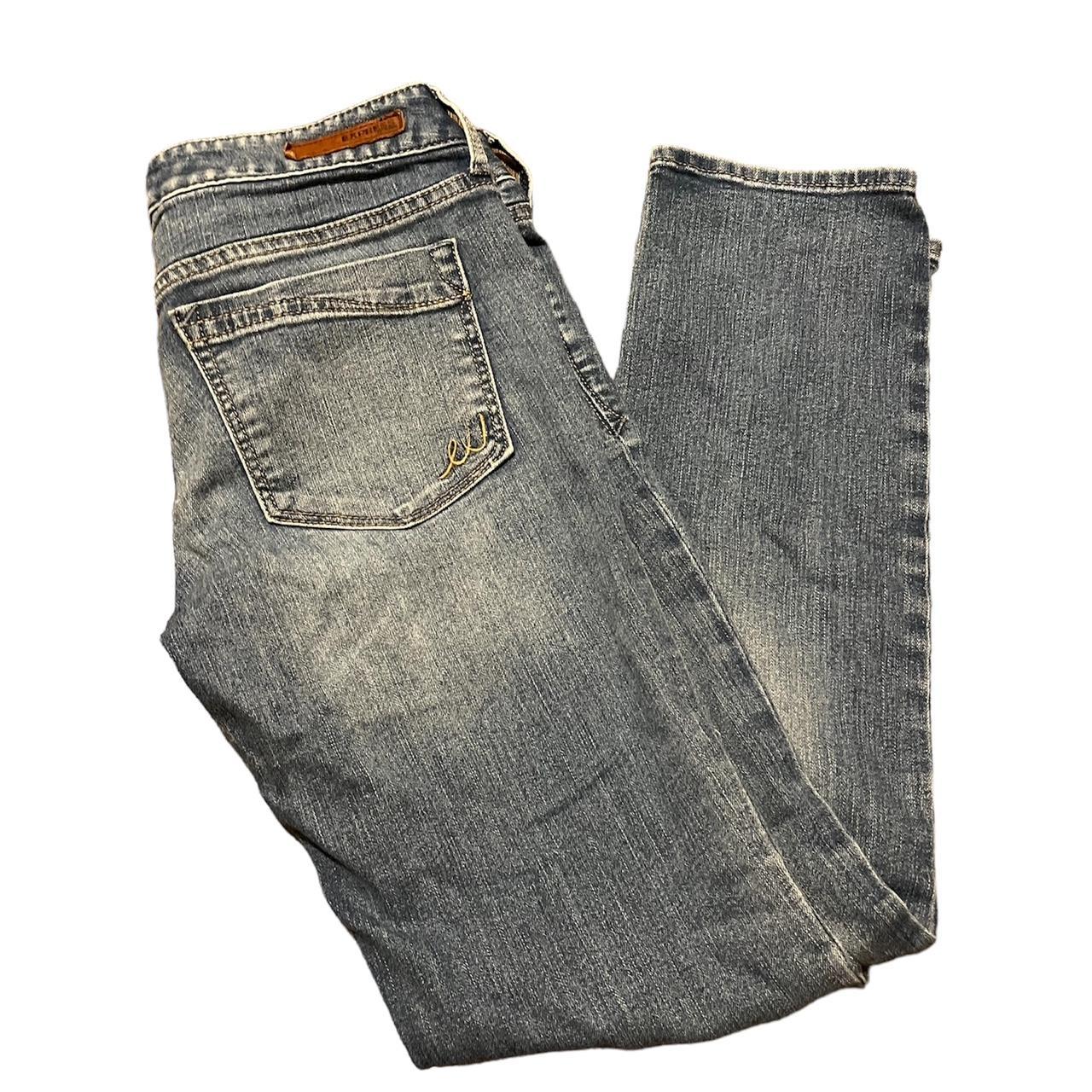 Express Skinny, extreme short rise, 90’s blue jeans... - Depop