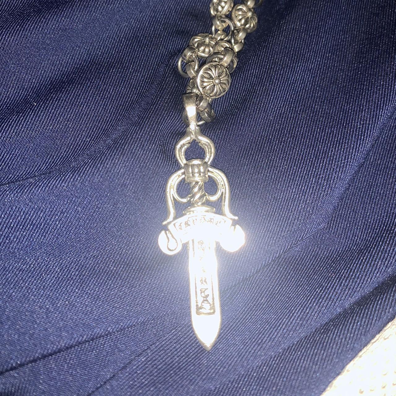 Chrome Hearts silver sword necklace down to trade lmk - Depop