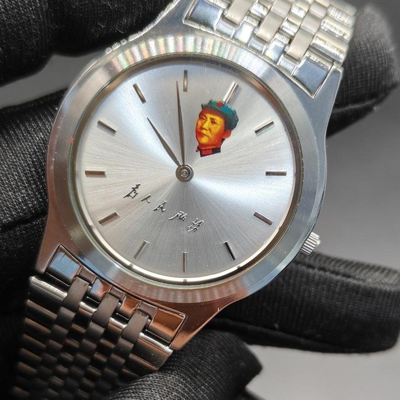 Silver watch with a classic design and a unique... - Depop