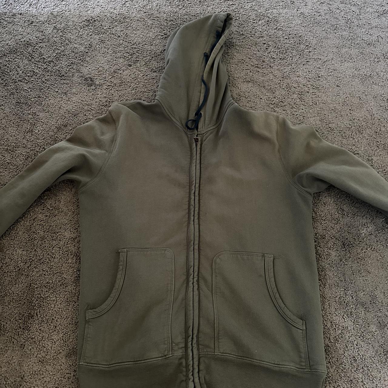 light green zip up jacket - Depop