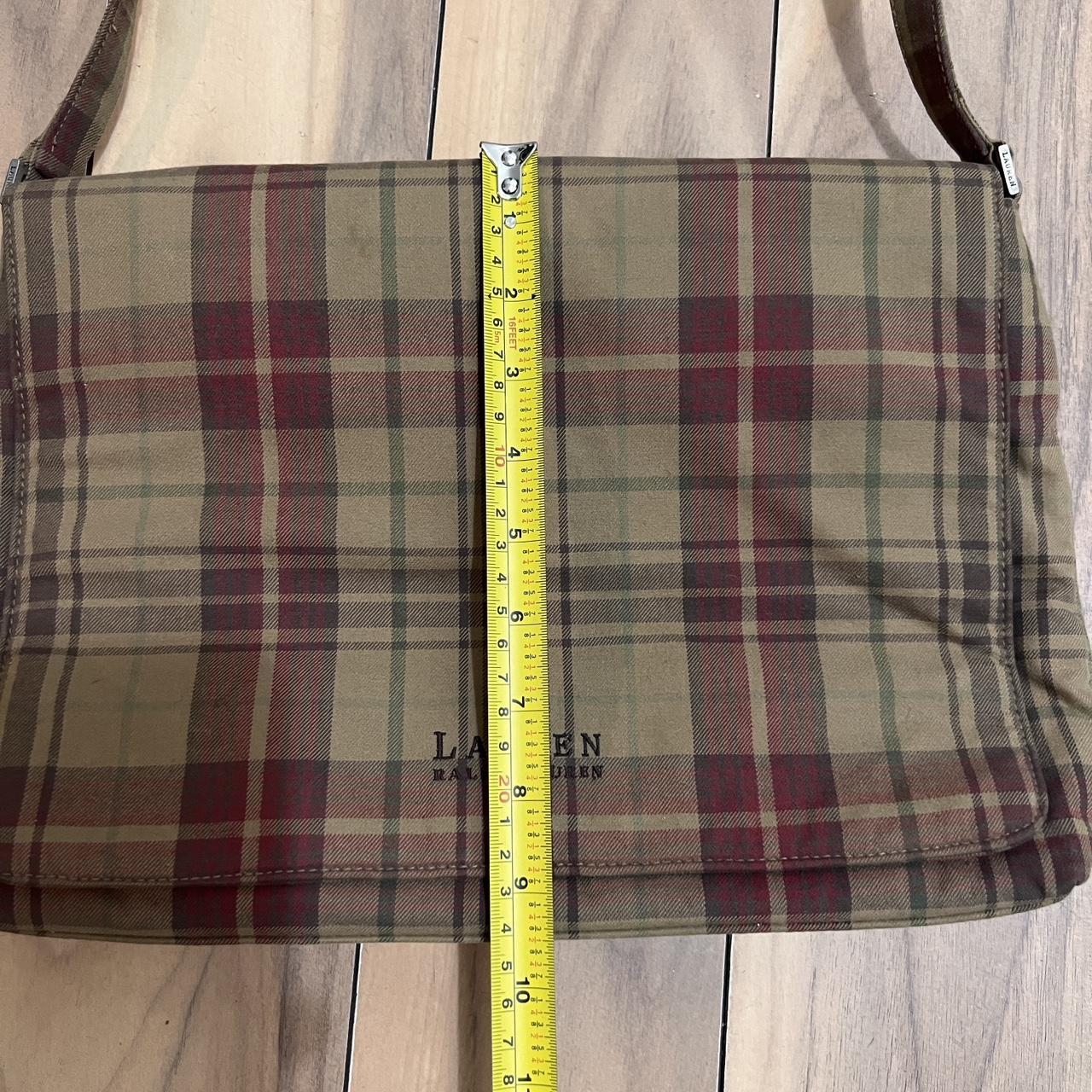Ralph Lauren Classic Tan Plaid Purse Pocketbook Bag... | Depop