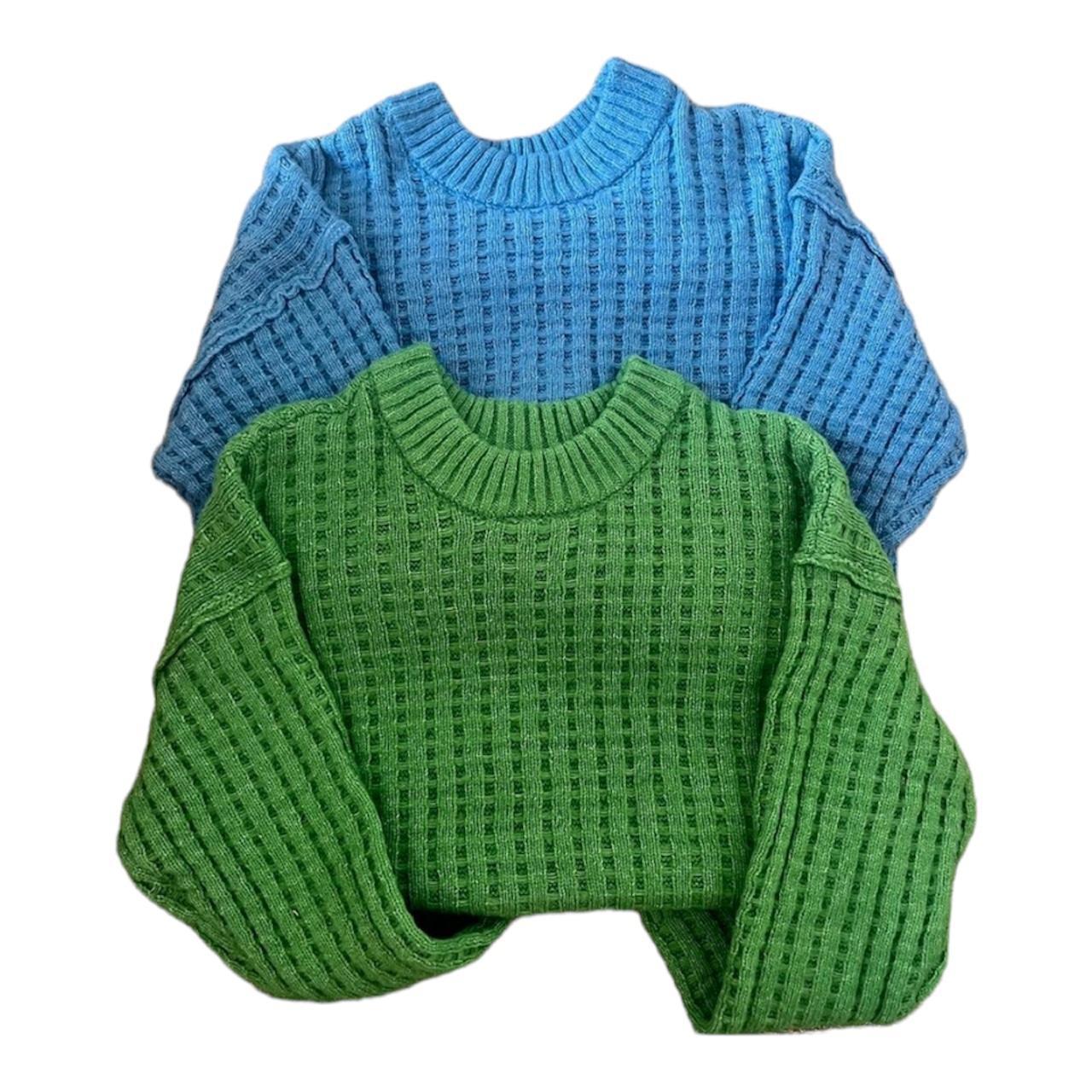 So Chunky Sweaters 2-Pack Seasonal bright blue and... - Depop