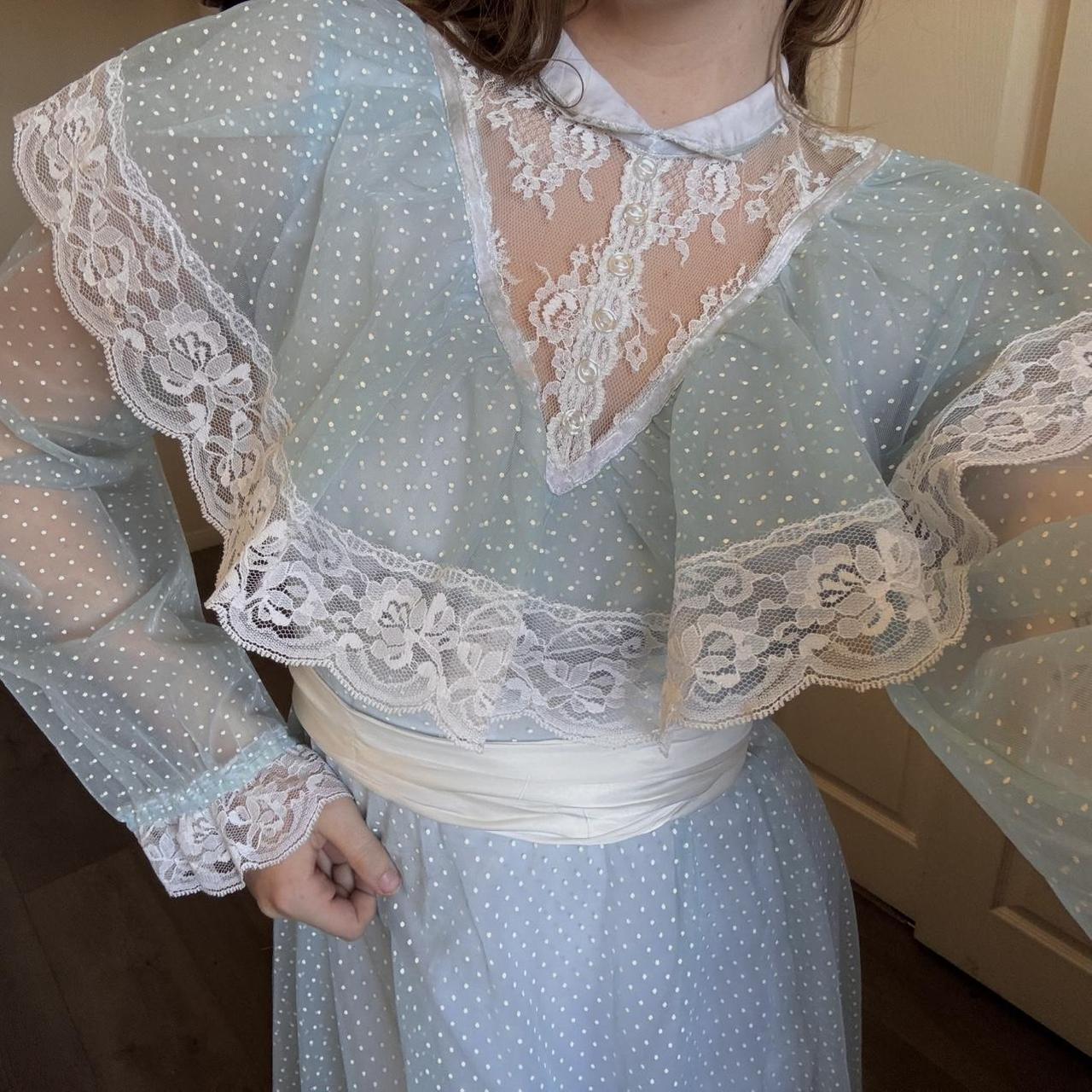 rare vintage genuine gunne sax princess 1960s blue... - Depop