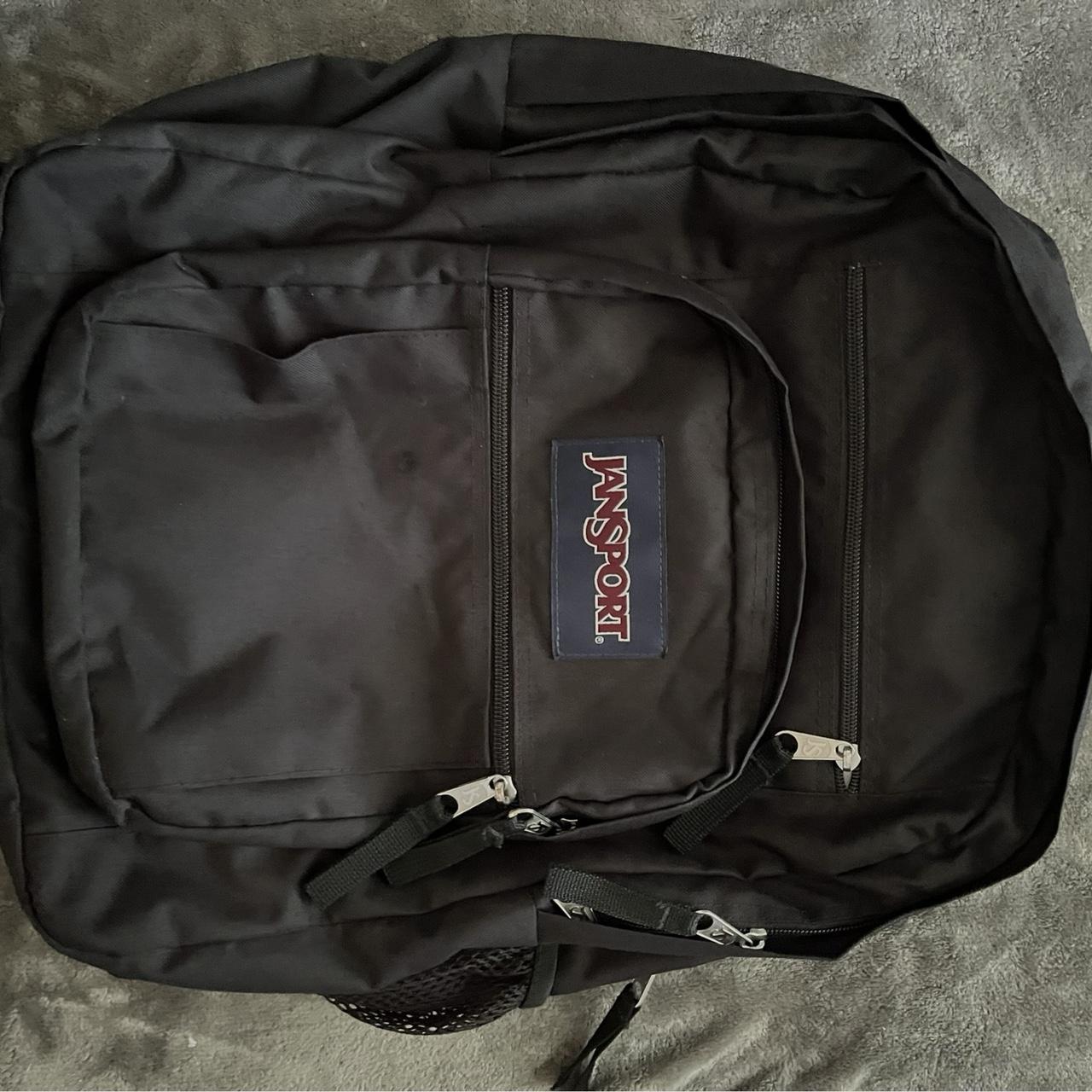 Jansport black backpack big student backpack, only... - Depop