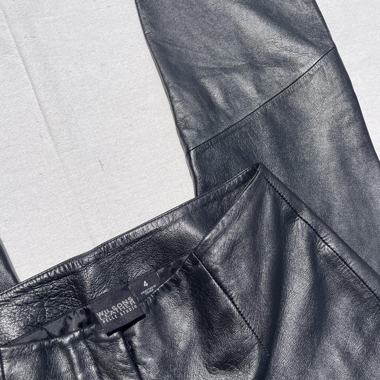 Wilson Leather Pants 🖤 - more of a mid rise pant -... - Depop