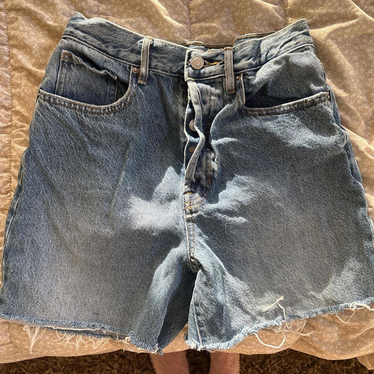 High waisted hand cut pacsun jorts size 26! cut from... | Depop