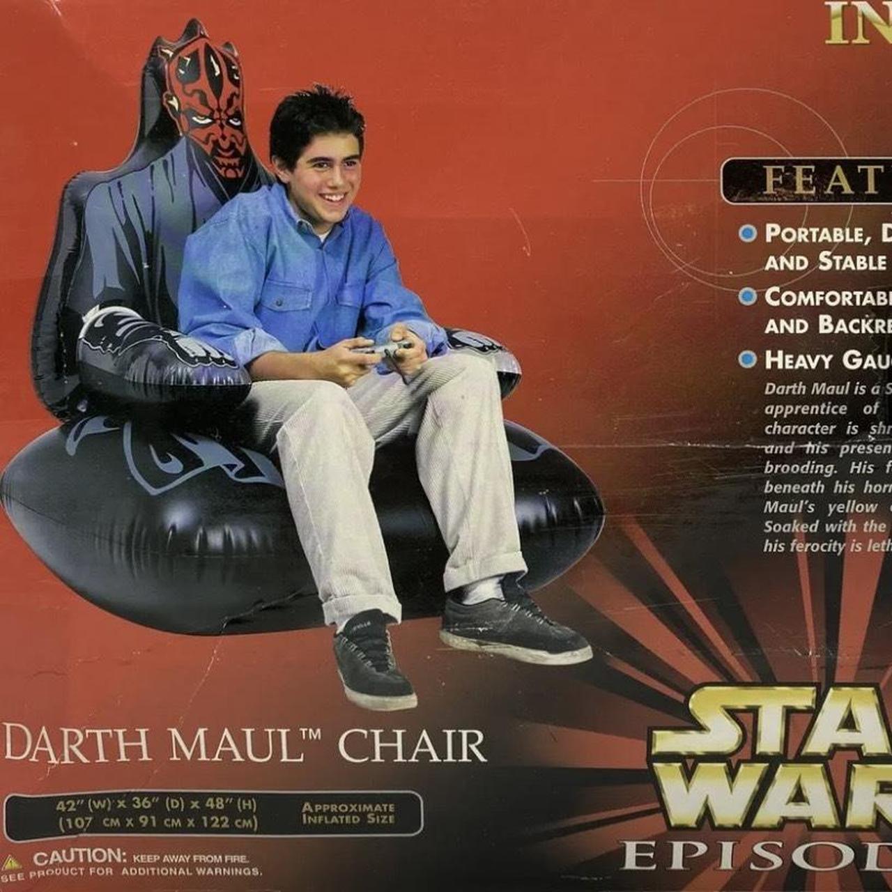 Vintage inflatable darth maul chair Star Wars... | Depop