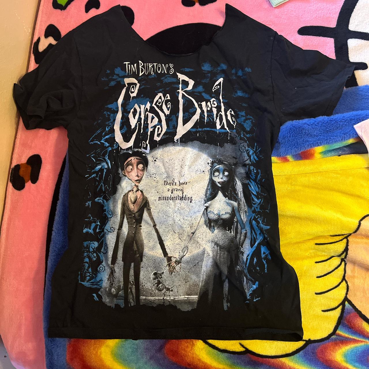 Corpse bride t shirt// neckline is cut off by the way!! - Depop