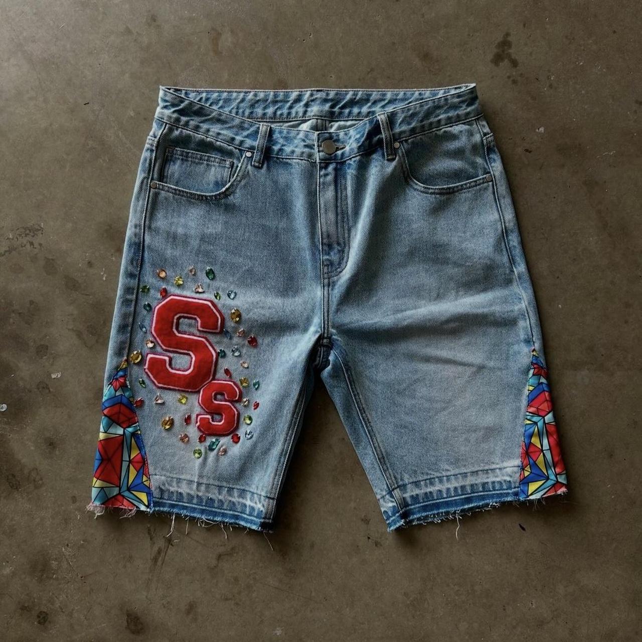 "Crowned Jewel" Flared Jorts - $35 - Flared Fit... - Depop