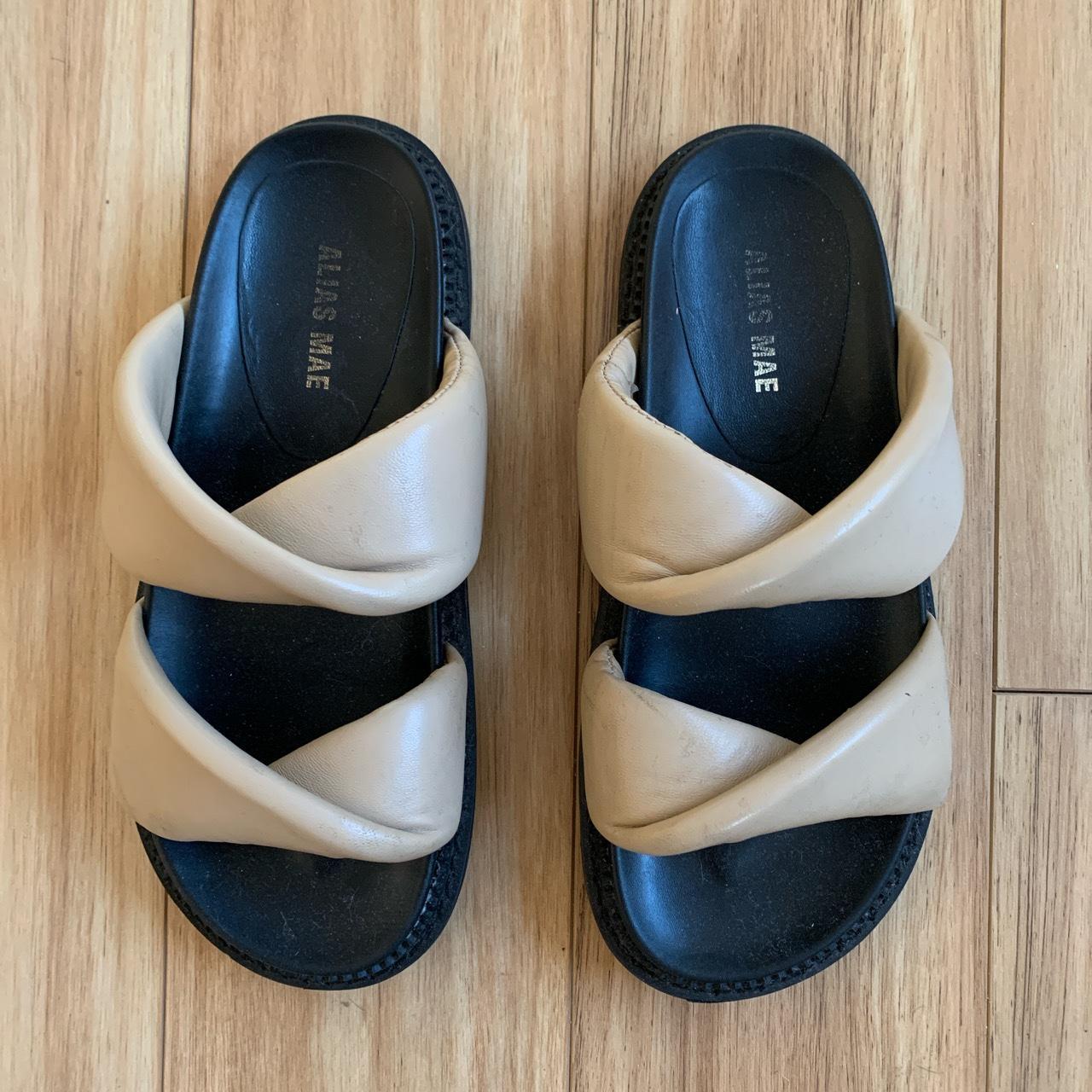 Alias Mae 'paris slides' in natural/black Women's... - Depop