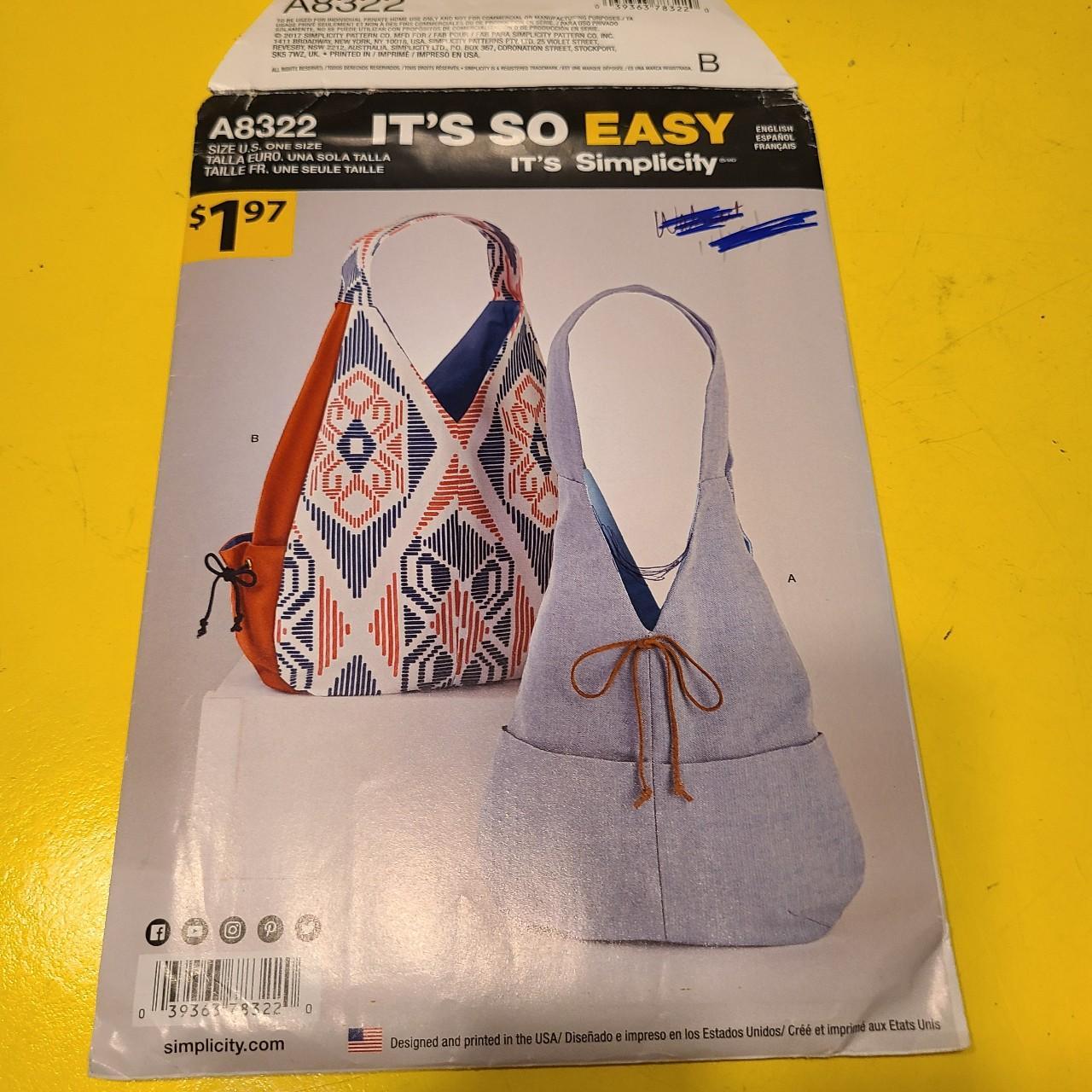 Simplicity sewing pattern how to sew your own bags | Depop