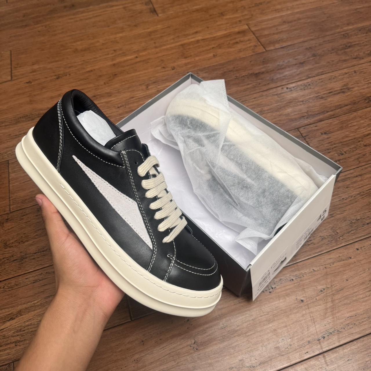 Rick Owen Leather Vans Size 11 Men’s ONLY WORK TWICE... | Depop