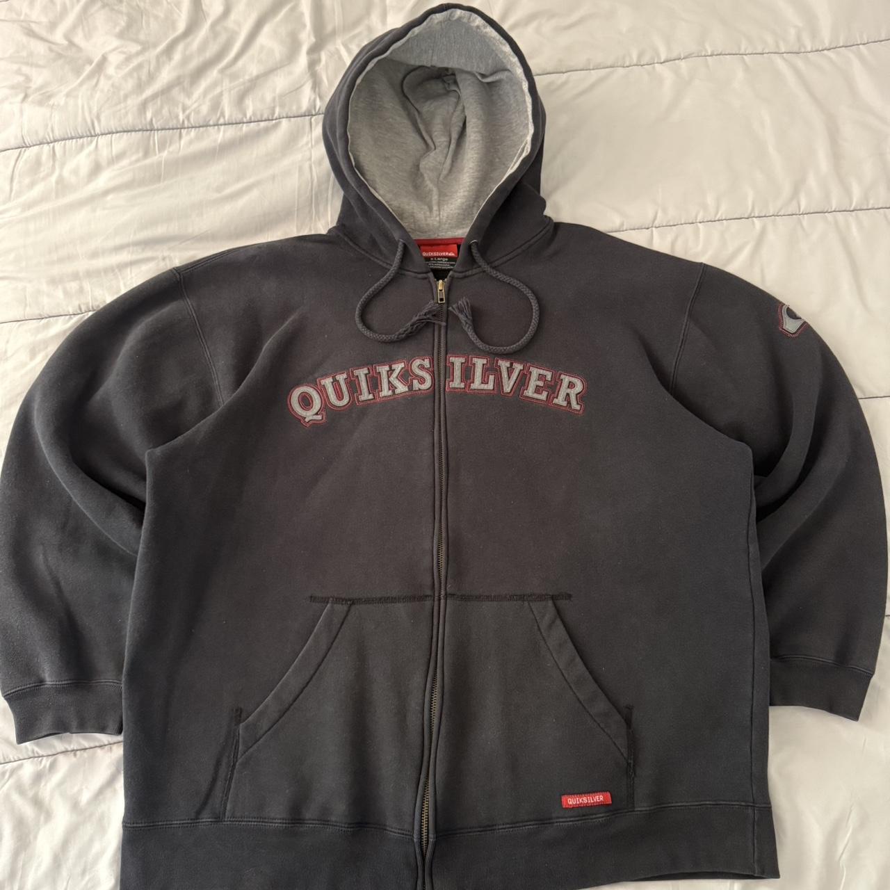 Rare early 2000s Heavy Quiksilver Zipup Size XL... | Depop
