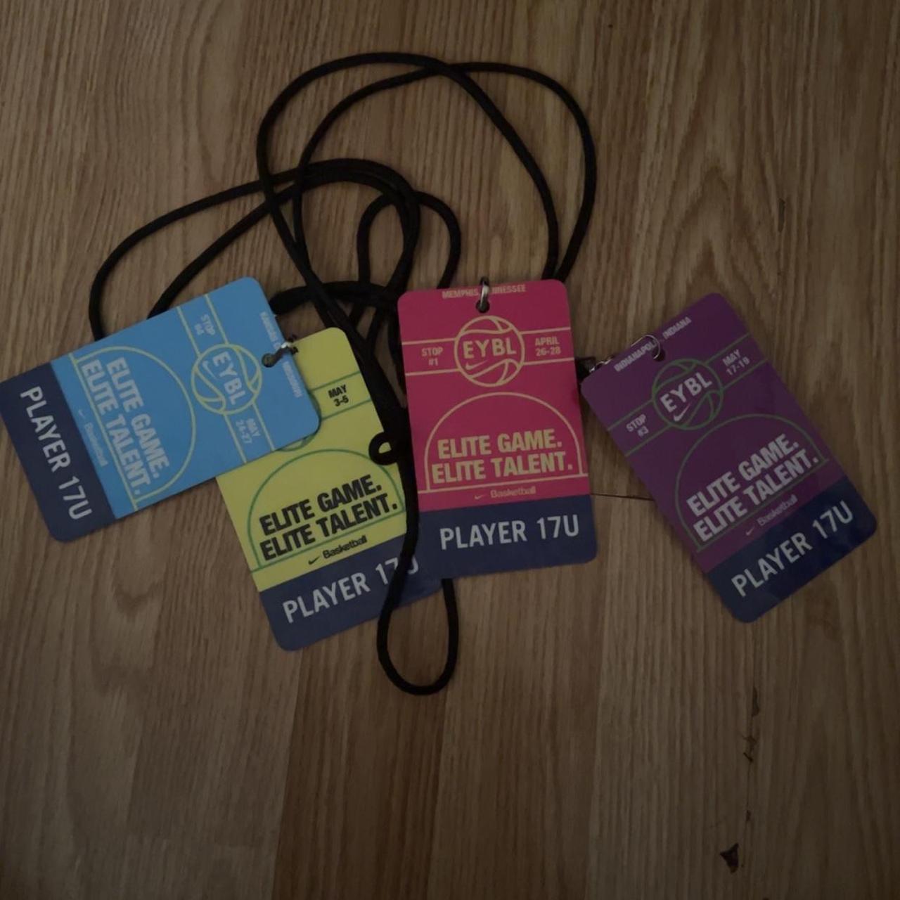 Eybl tags 2024 17u, 4 of them - Depop