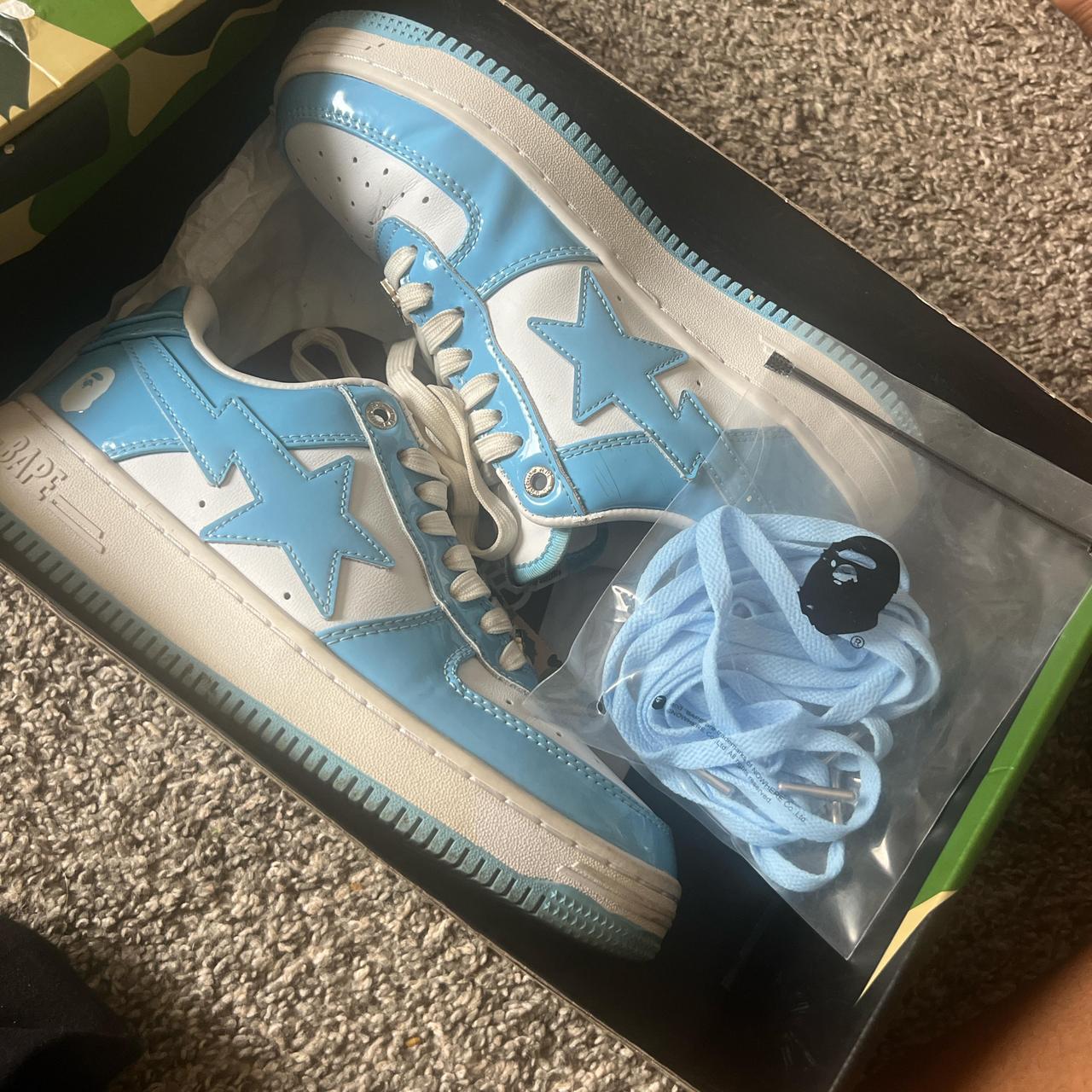 light blue bape ones , comes with brand new shoe laces - Depop