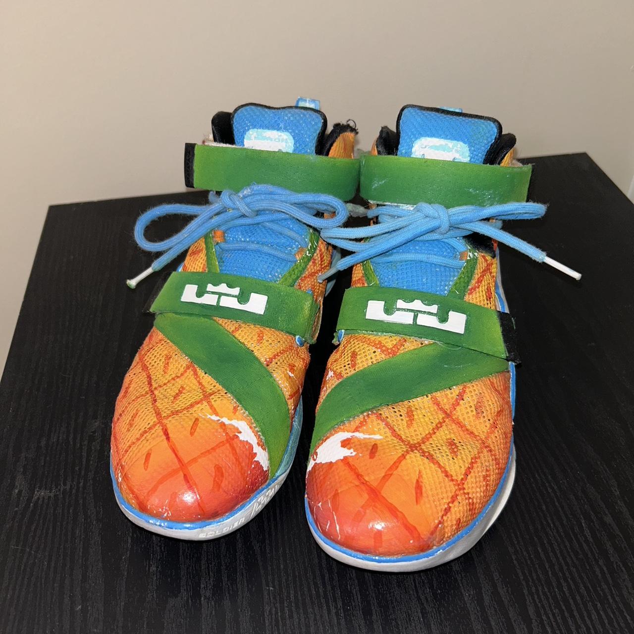 Nike Lebron’s SpongeBob themed. Have some wear and... - Depop
