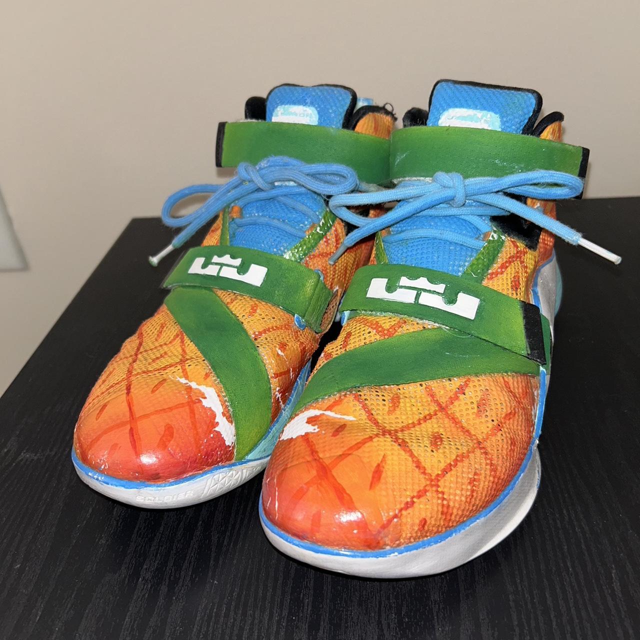 Nike Lebron’s SpongeBob themed. Have some wear and... - Depop