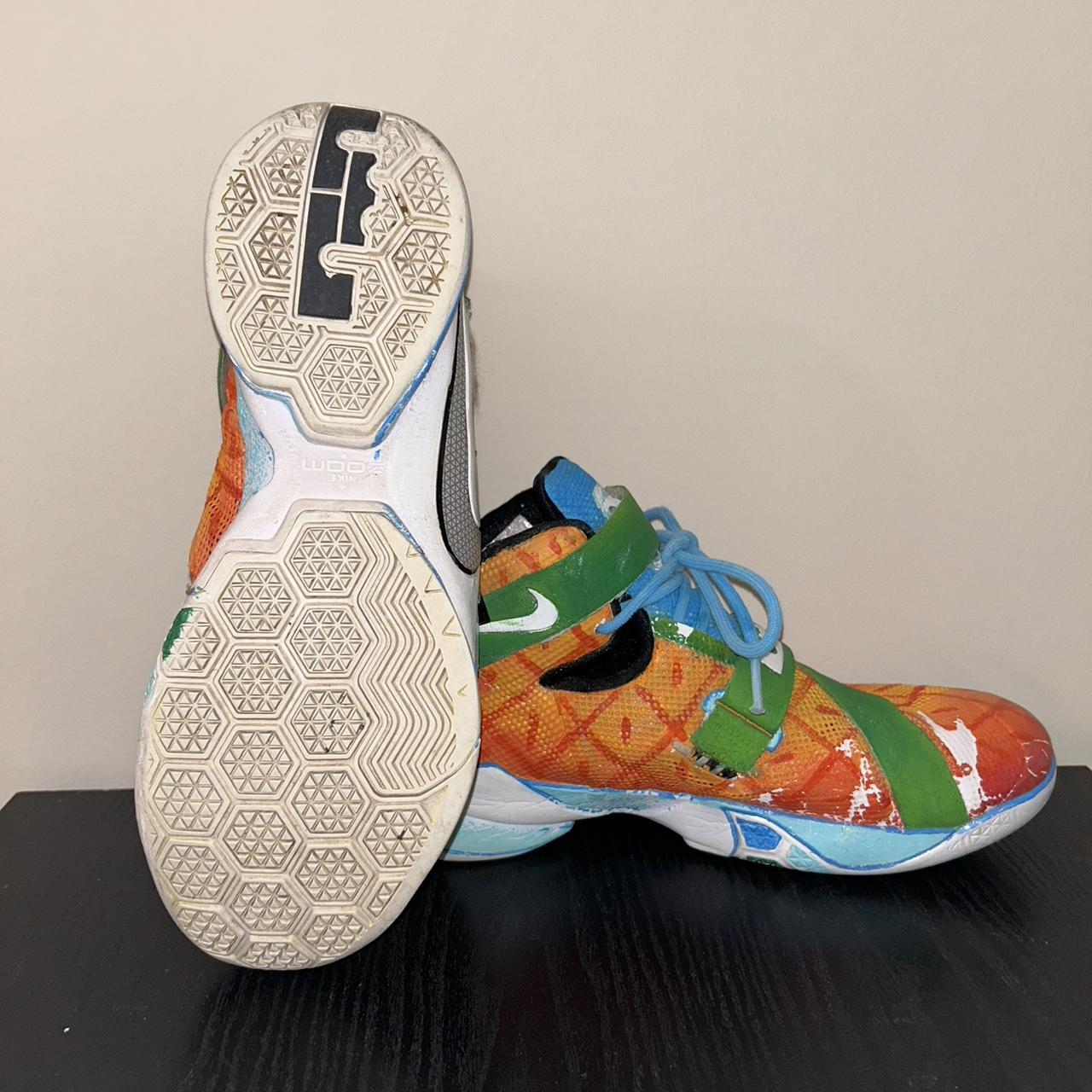 Nike Lebron’s SpongeBob themed. Have some wear and... - Depop