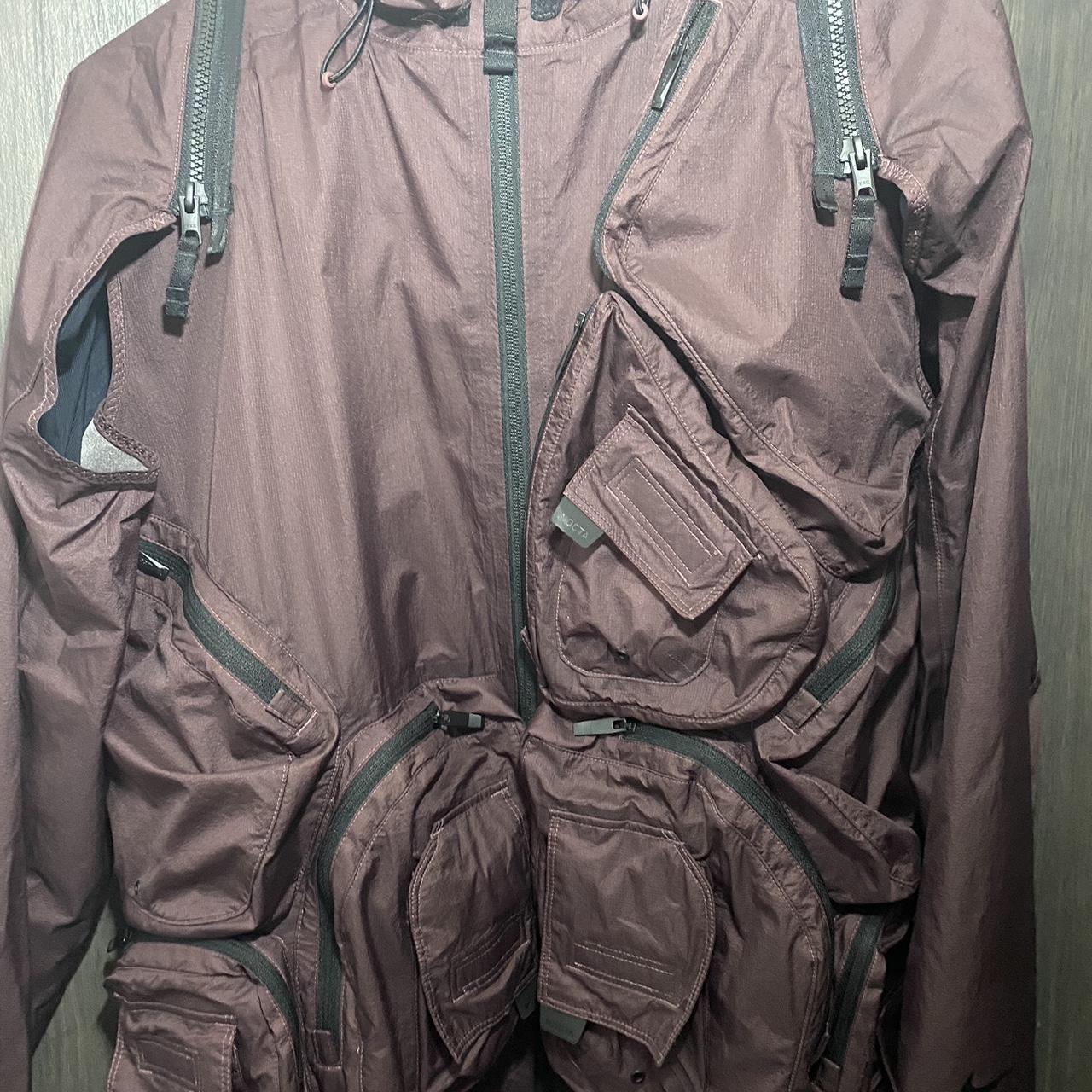 NikeXnocta maroon deep pocket nylon tech jacket/vest... - Depop