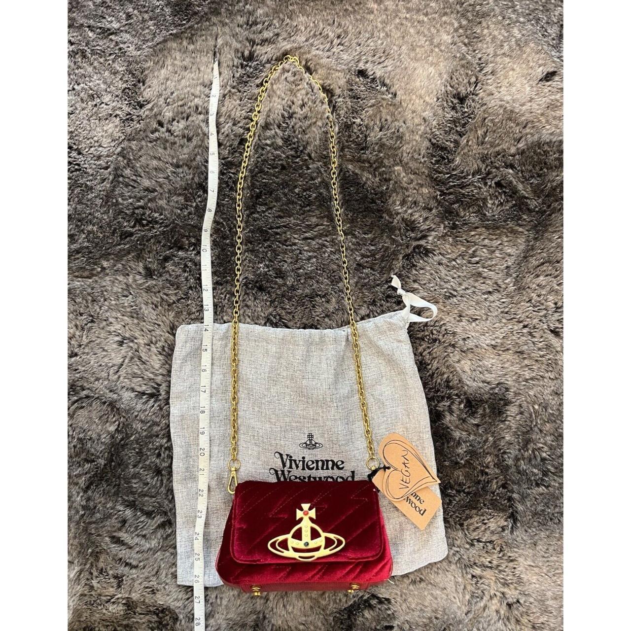 VIVIENNE WESTWOOD Nana Burgundy Velvet Hazel Quilted... - Depop