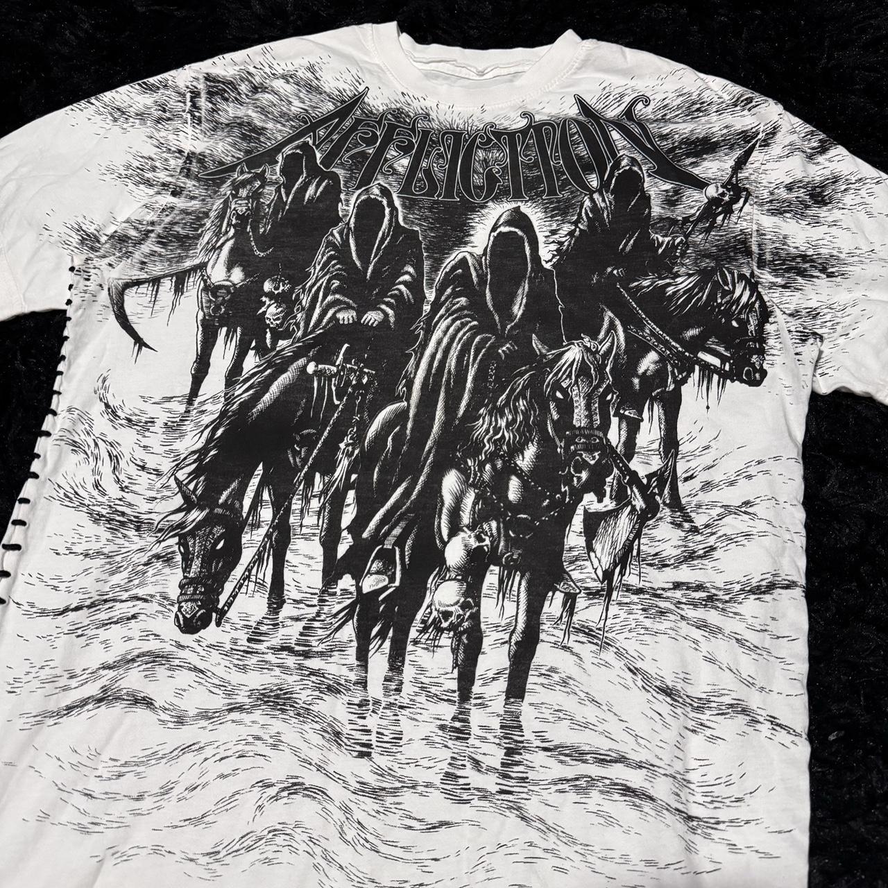 Crazy grunge Y2K Affliction knights shirt Size... - Depop