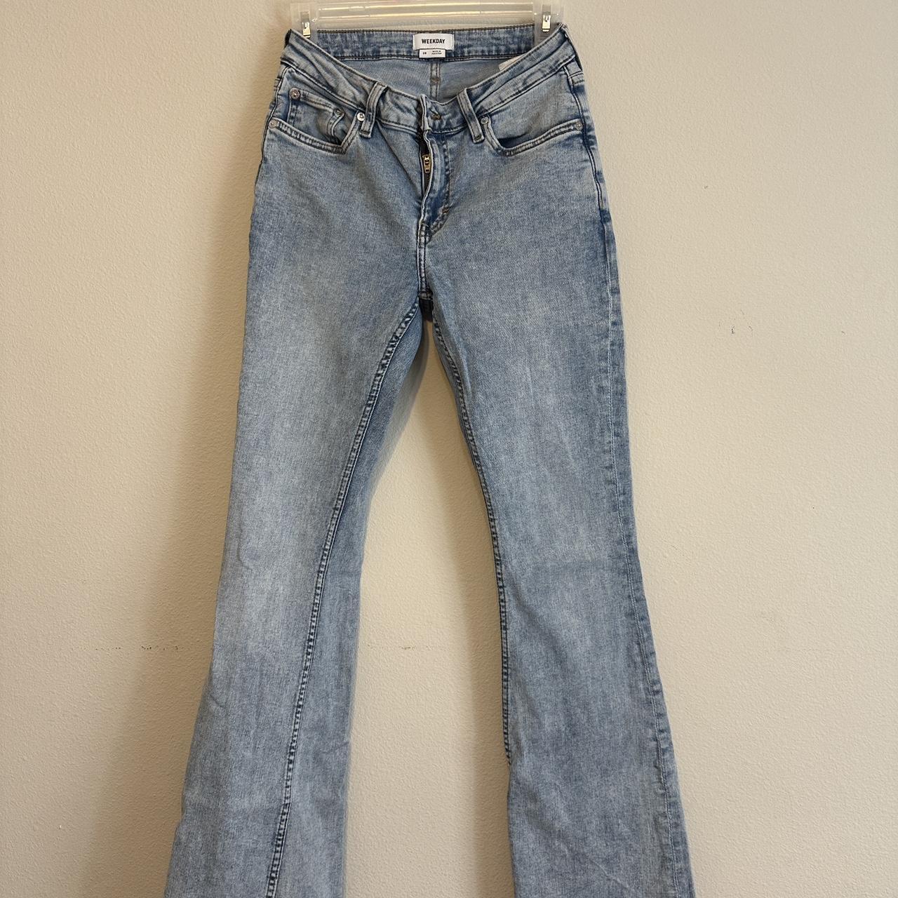 Weekday Flame Low Flared Jeans - Depop