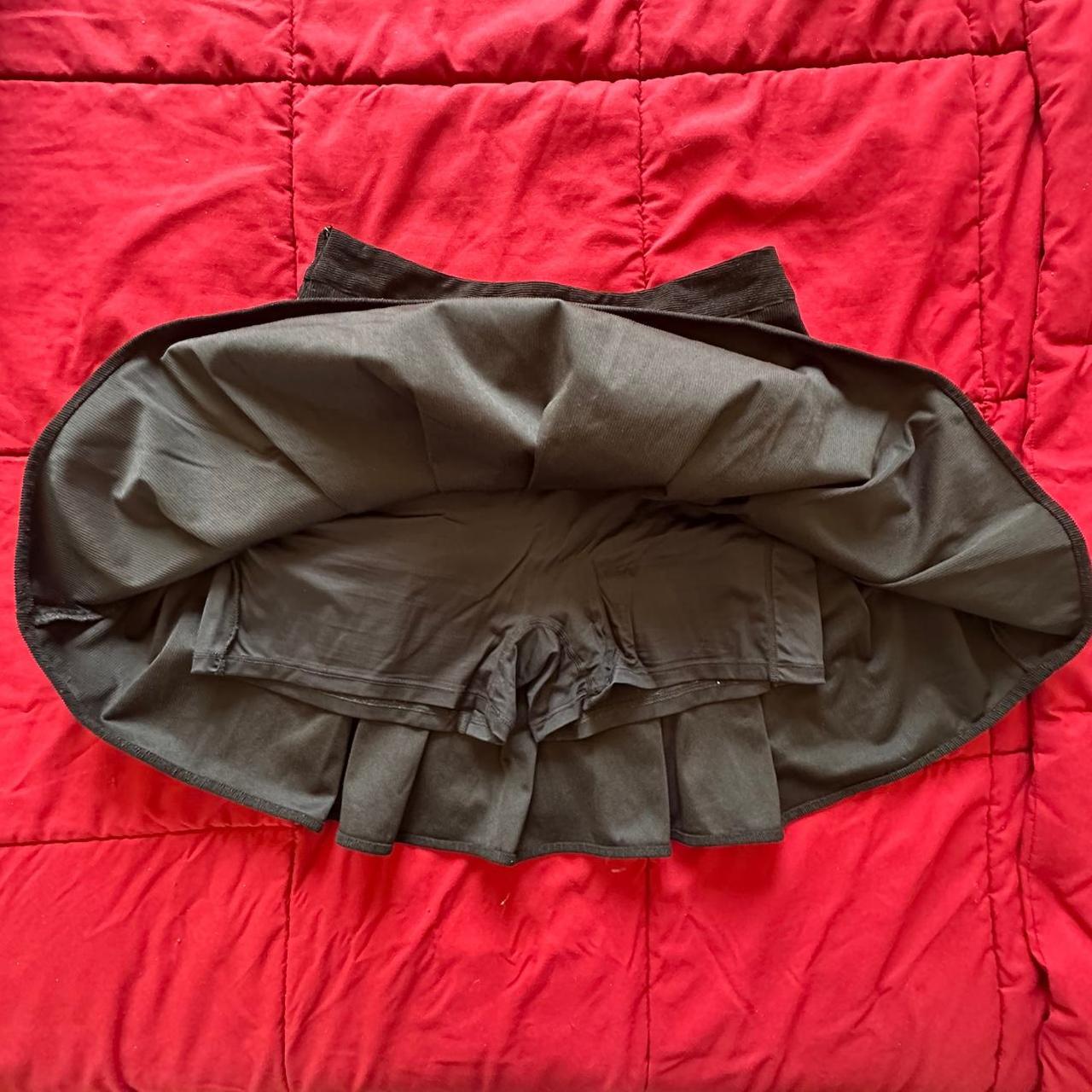 Black pleated Halara mini skort | Depop