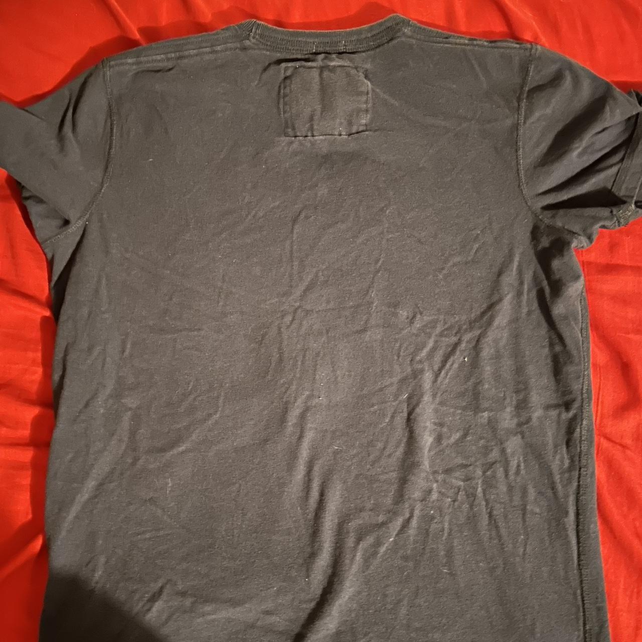 Abercrombie & Fitch navy and gold t-shirt... - Depop